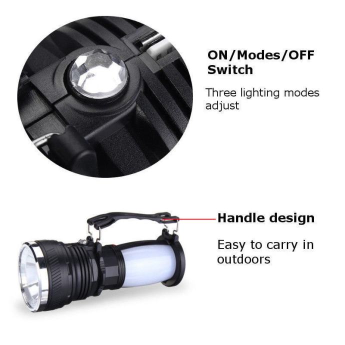 baterija lampa solarna vrlo jaka 3 načina rada
