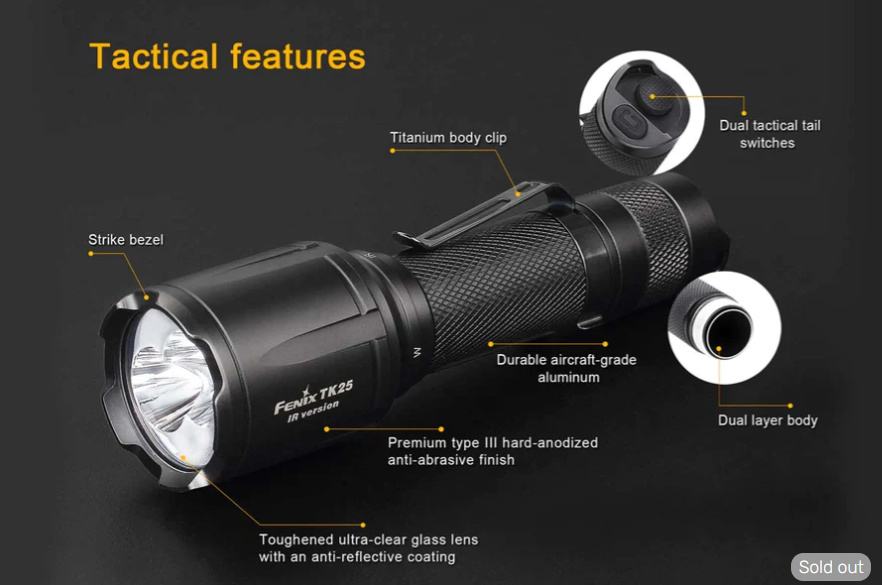 Svjetiljka FENIX TK25 IR verzija