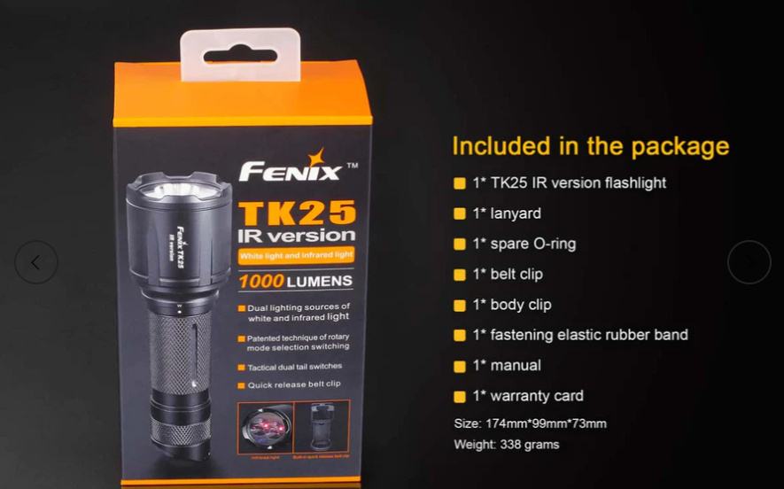 Svjetiljka FENIX TK25 IR verzija