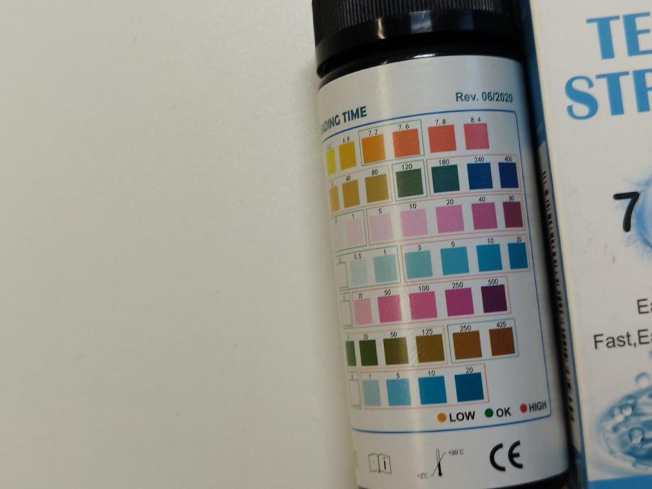 7u1 trakice za testiranje vode PH,klor,alkalnost,tvrdoća...