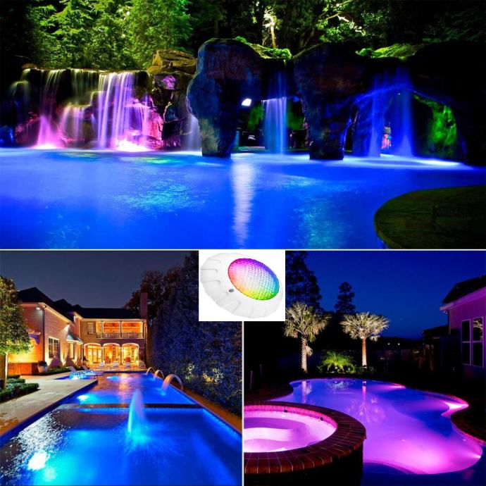 SVJETLA ZA BAZEN SVJETLO ZA BAZENE LED RGB REFLEKTOR U BOJI RASVJETA