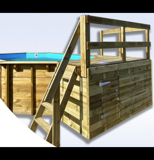 Drveni bazen Vasto 2 Ø 4,28 ↕1,36 m + PLATFORMA