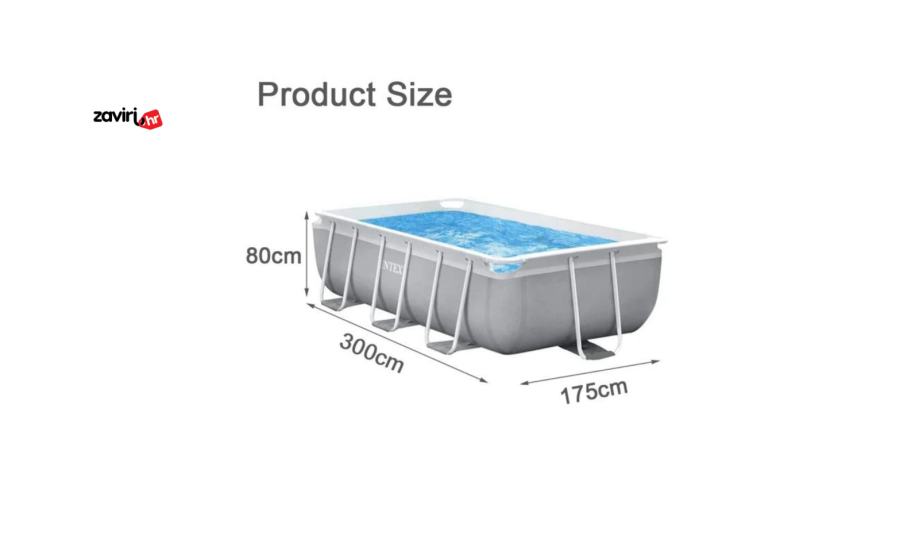 Intex BAZEN 3M X 1.75M X 0.8M Prism Frame Rectangular Pool Set 26784