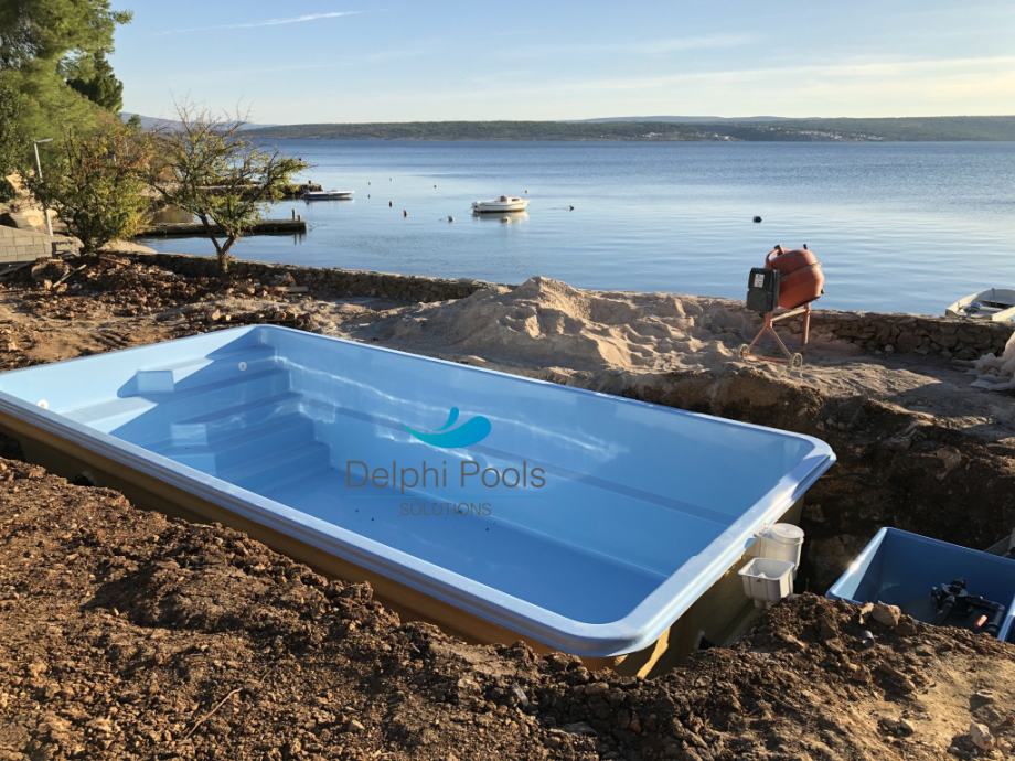 POLIESTERSKI BAZEN AQUA PRO - komplet ! Montaža sezona 2020