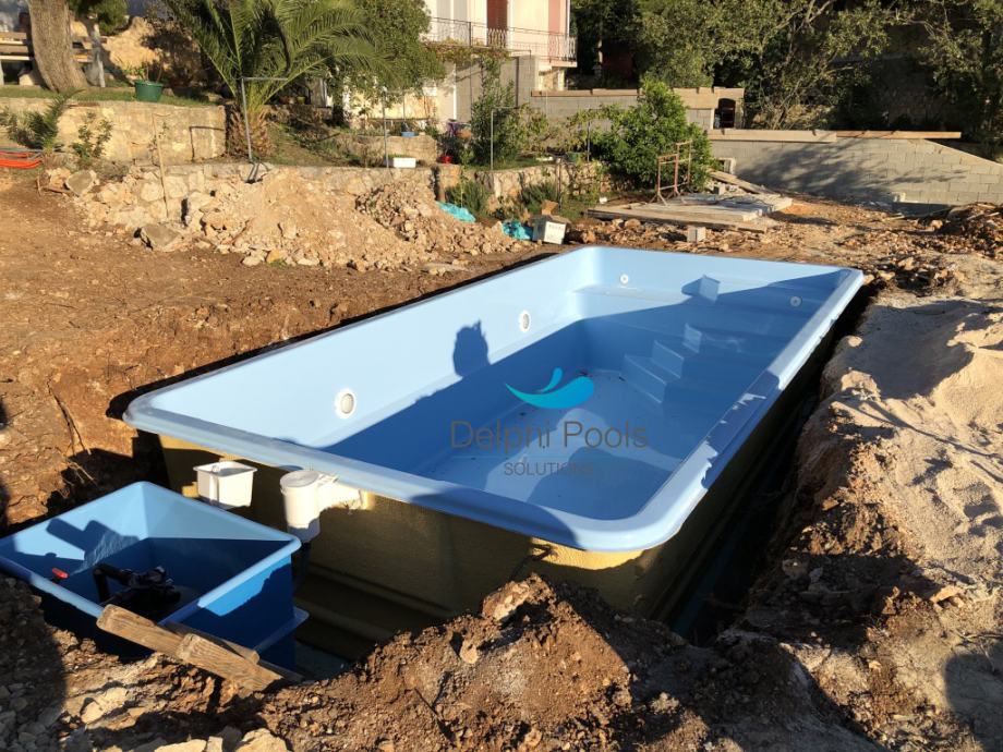 POLIESTERSKI BAZEN AQUA PRO - komplet ! Montaža sezona 2020