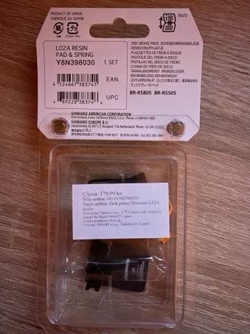 Shimano L02A disc brake pads, resin pakne