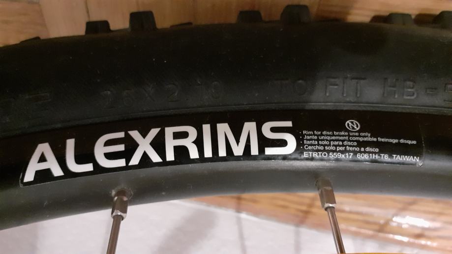 Prednji kotač 26 Alexrims 559x17
