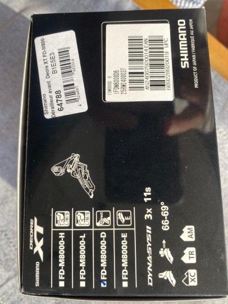 Shimano Deore XT FD-M8000-D Front Derailleur - Side Swing