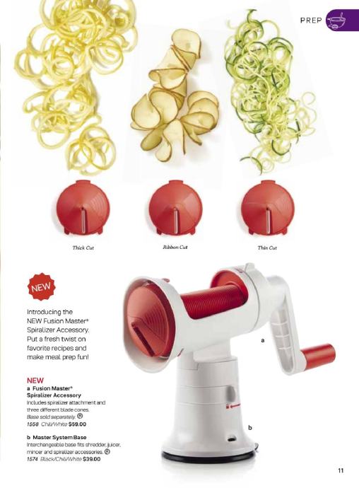 Tupperware fusion master spiralizer flat blade cone nastavak