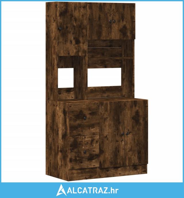 Kuhinjski ormarić dimljeni hrast 95x50x180 cm drveni - NOVO