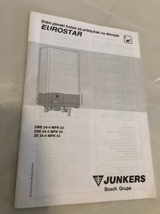 Plinski bojler JUNKERS EUROSTAR ZWE 24-4 MFK 24kW