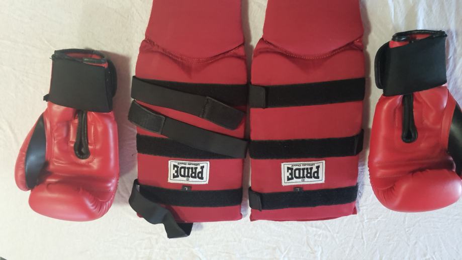 kickbox rukavice pride 10oz i pride kickbox štitnici za noge