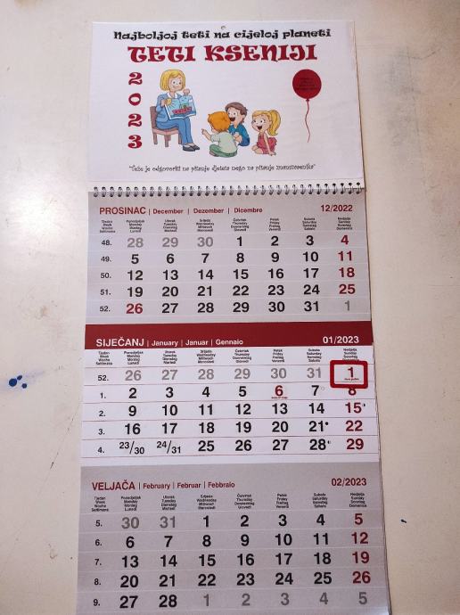 Trodijelni kalendari