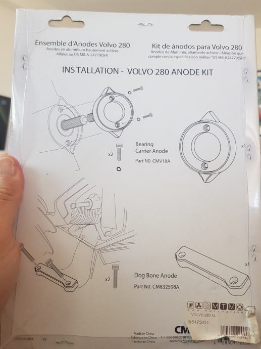Cink anode Volvo Penta