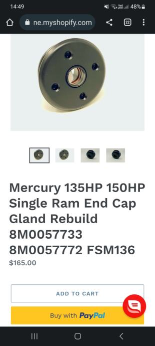 Mercury čep trima za 135-150hp