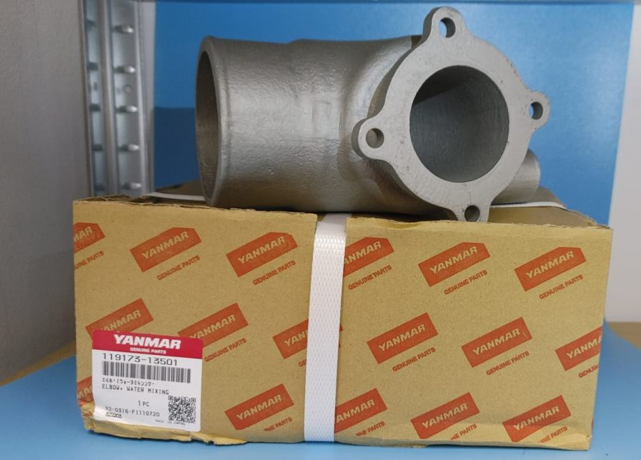Original koljeno auspuha Yanmar za 4LH i 6LP 6LPA modele 19173-13501