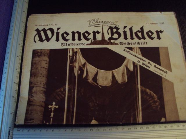 WIENER BILDER - AUSSENMINISTER DR. BENESCH IN WIEN - 1933.