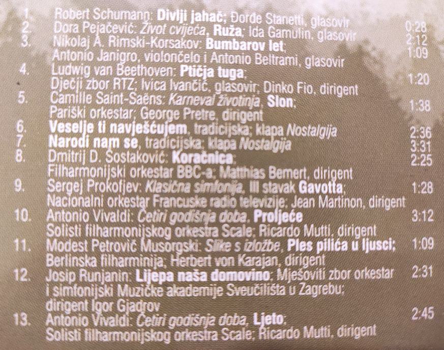 LOT OD 3 CD-a GLAZBENE ČAROLIJE 1 - PJESMICE I BROJALICE