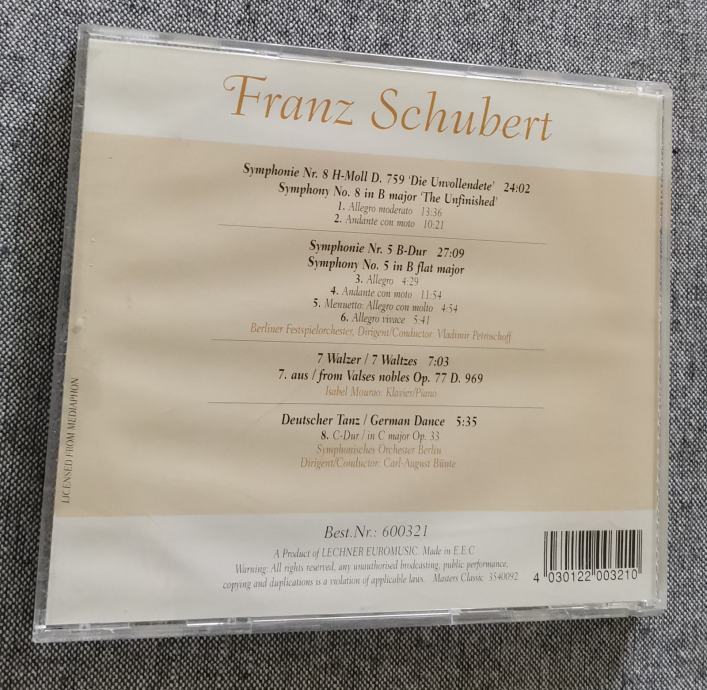 CD FRANZ SCHUBERT