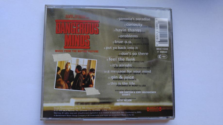 CD glazbeni - Dangerous minds - Music from the motion picture