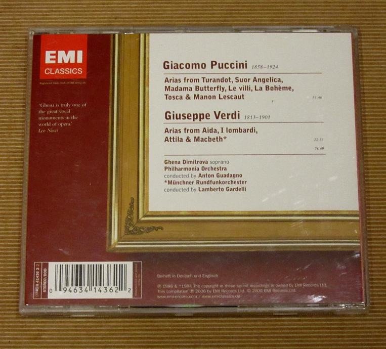 Ghena Dimitrova - Puccini / Verdi - Opera Arias