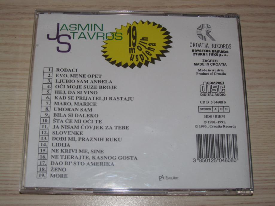 JASMIN STAVROS - 19 mojih hitova
