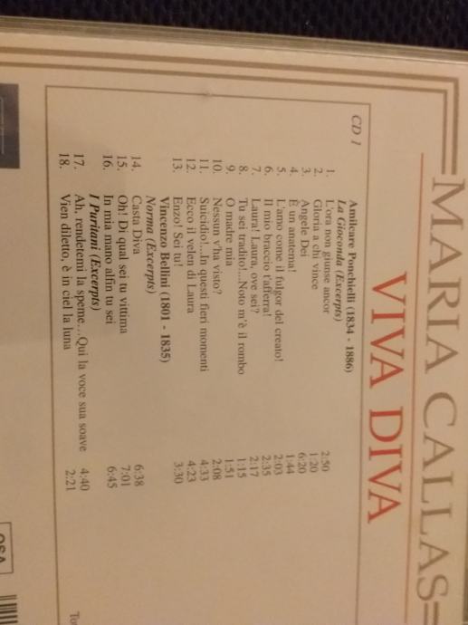 Maria Callas VIVA DIVA komplet 5 cd