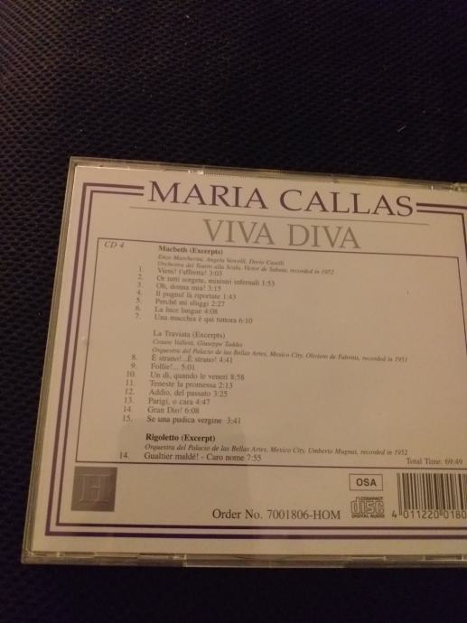 Maria Callas VIVA DIVA komplet 5 cd