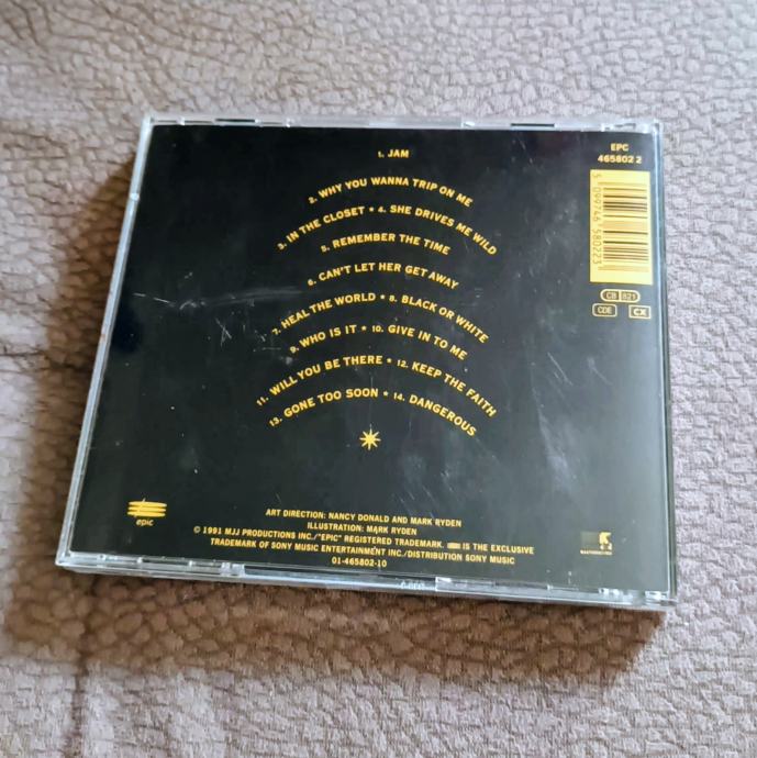 Michael Jackson – Dangerous - CD - 1991 - Prvo europsko izdanje