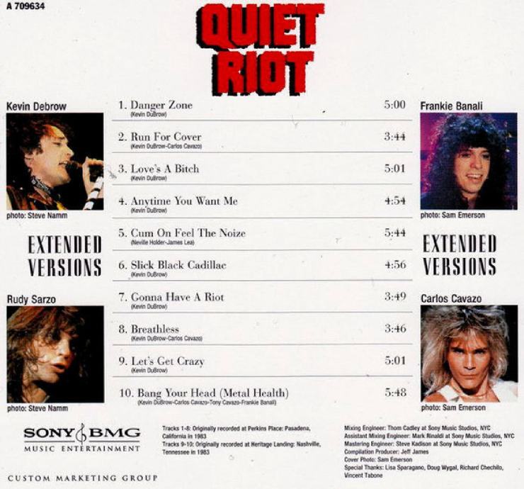 Quiet Riot - Extended versions