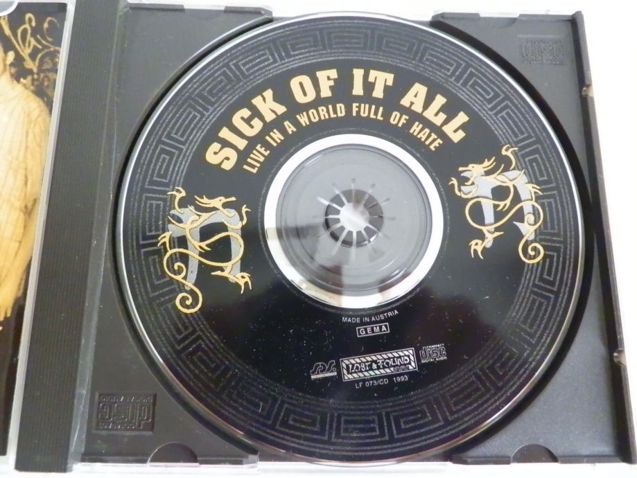 Sick Of It All ‎– Live In A World Full Of Hate,.....CD