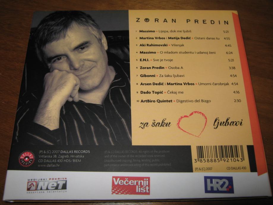 Zoran Predin - Za šaku ljubavi CD