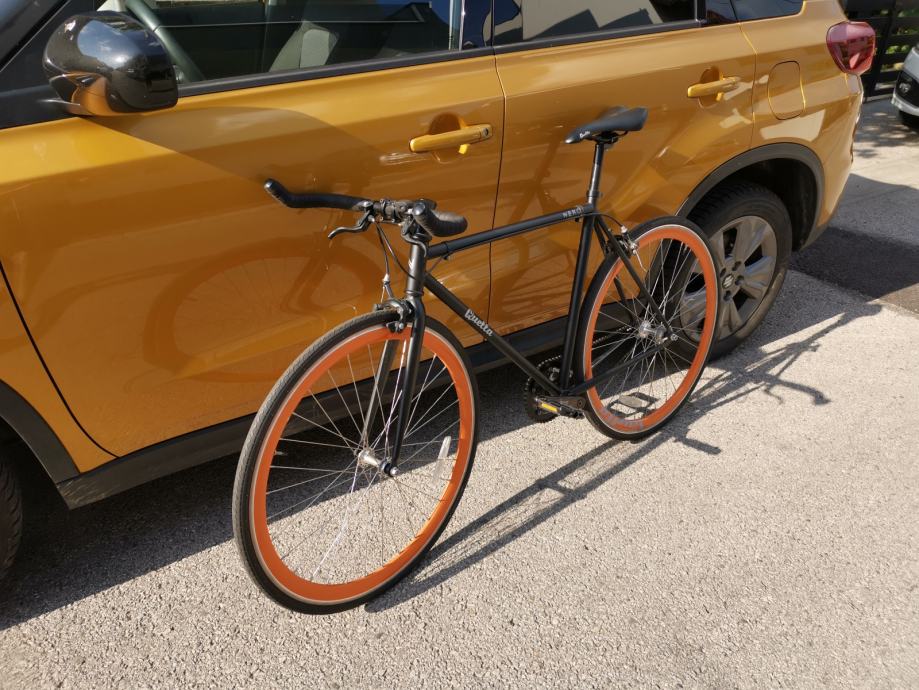 Quella Nero Orange fixie, fixed gear
