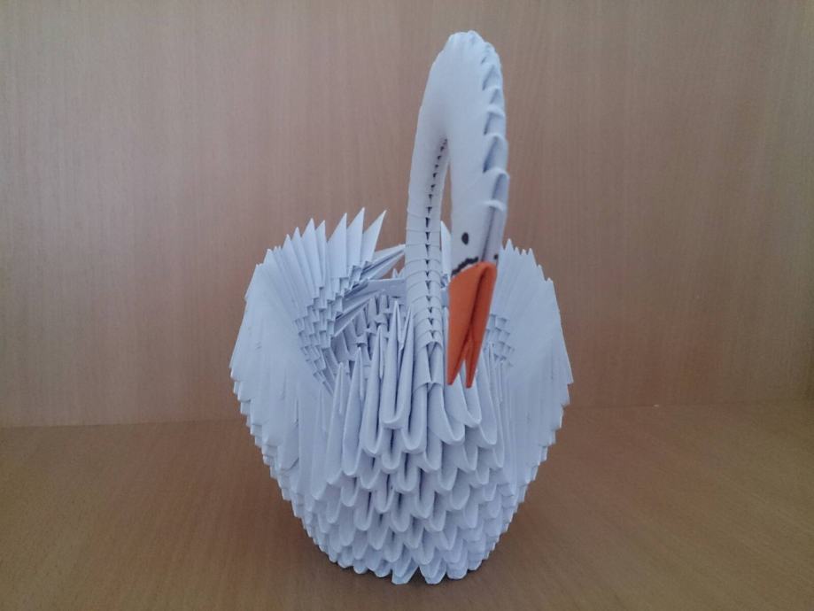 3d origami labud
