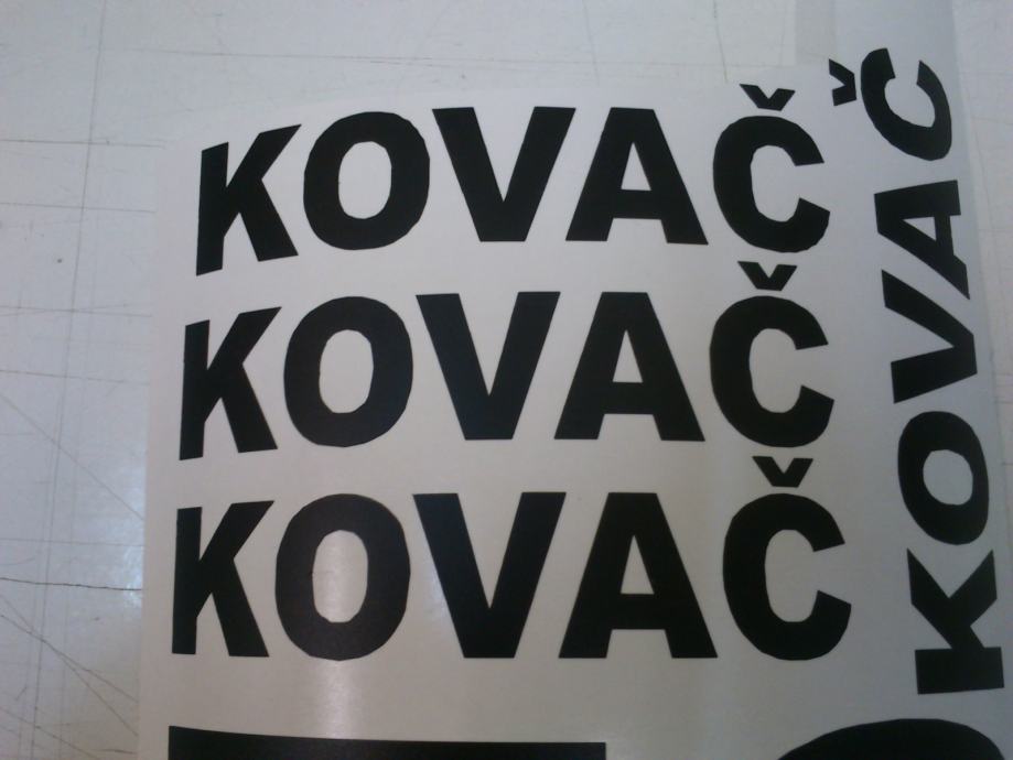 KOVAČ , samoljepivi natpis , za vrata , postanski kaslic i slcno 10 kn