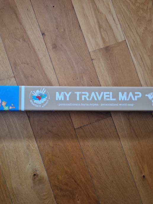 My travel map (karta za zid na grebanje)
