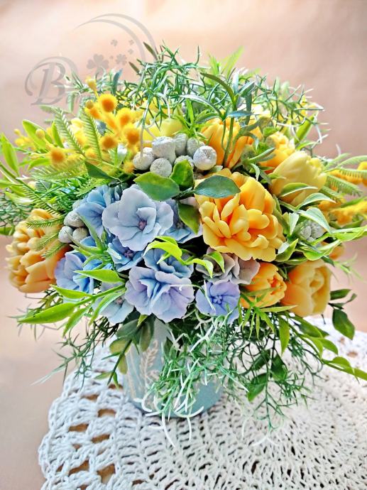 Ručno rađeni buketi sapuna, ručno rađene svijeće