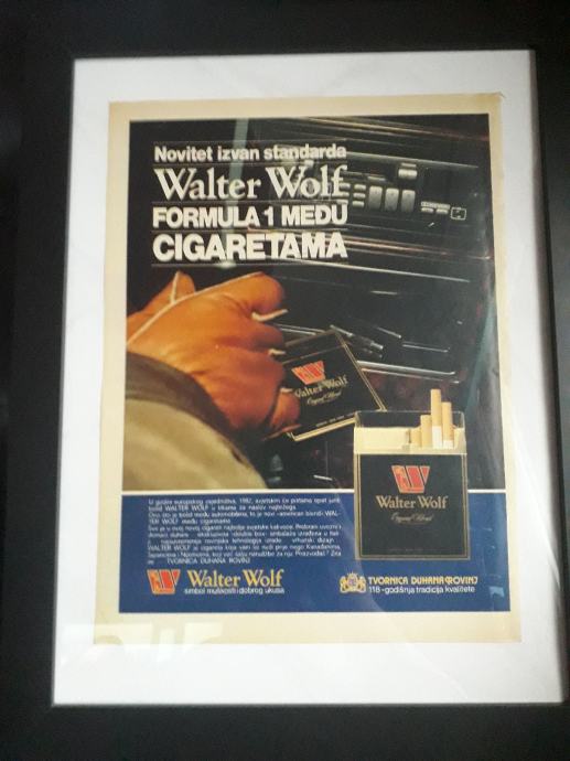 Zidna dekoracija - Walter Wolf - Formula 1 među cigaretama