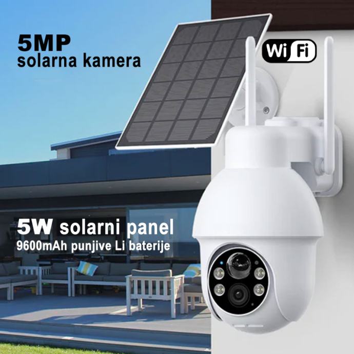 5MP Solarna bežična WiFi nadzorna kamera