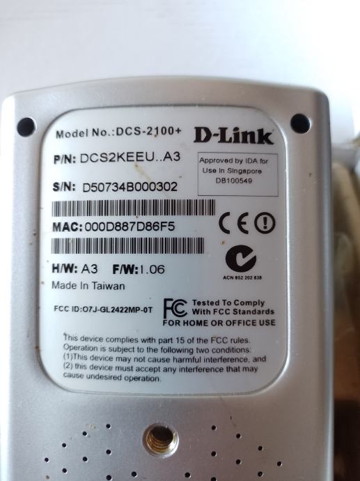 D-LINK DCS 2100+ digitalna wi fi kamera