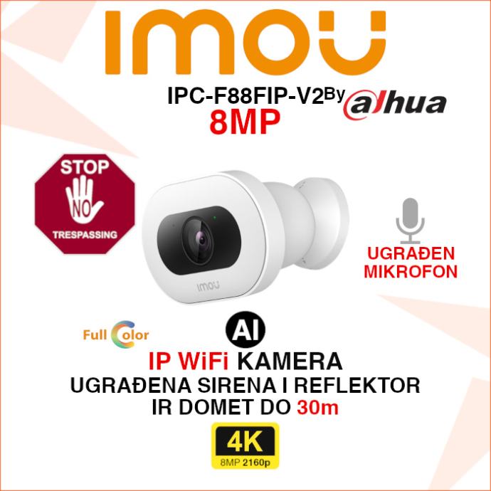 DAHUA IMOU KNIGHT 4K WiFi AI KAMERA S AKTIVNOM OBRANOM IPC-F88FIP-V2