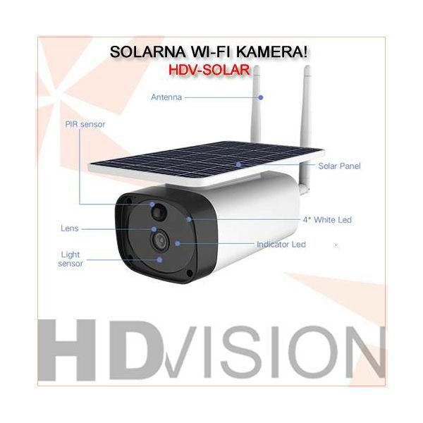 SOLARNA BEŽIČNA IP KAMERA ZA VIDEO NADZOR HDV-SOLAR