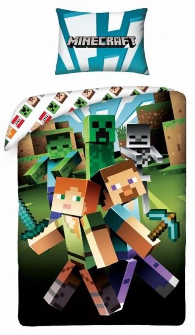 Minecraft posteljina 140 × 200 cm, 70 × 90 cm