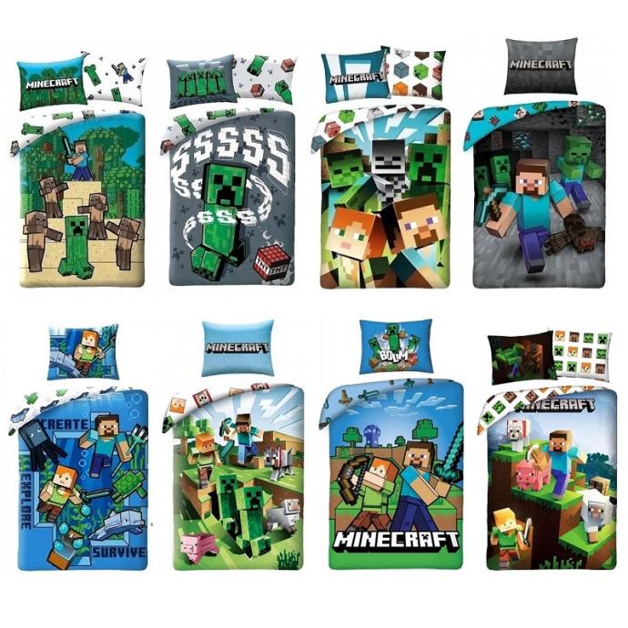 Minecraft posteljina 140 × 200 cm, 70 × 90 cm