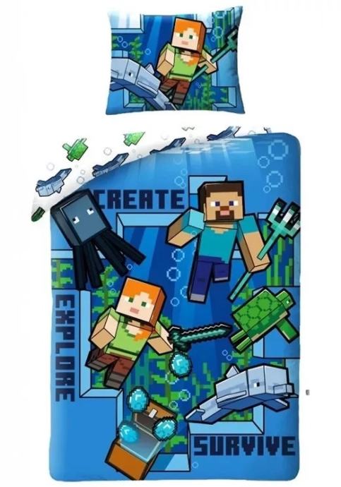 Minecraft posteljina 140 × 200 cm, 70 × 90 cm