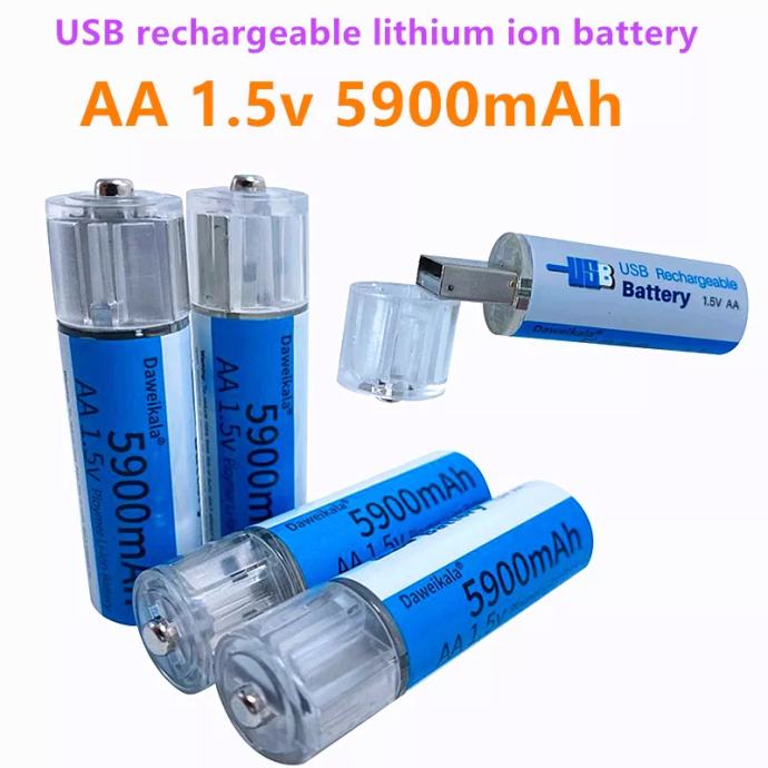 USB-1,5V / 5900mAh- AA-LITIJ-IONSKE PUNJIVE BATERIJE