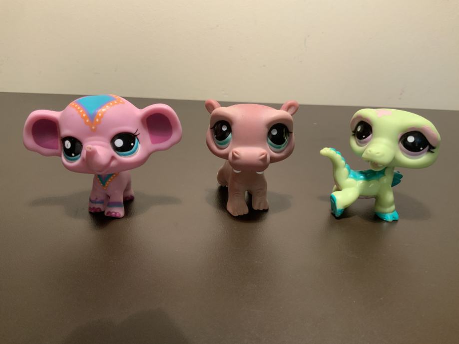 Littlest pet shop ( LPS ) slončić, nilski konj, krokodil