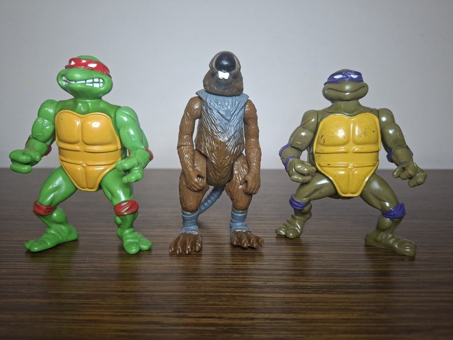 Splinter, Raphael i Donatello Ninje kornjace figure lot TMNT