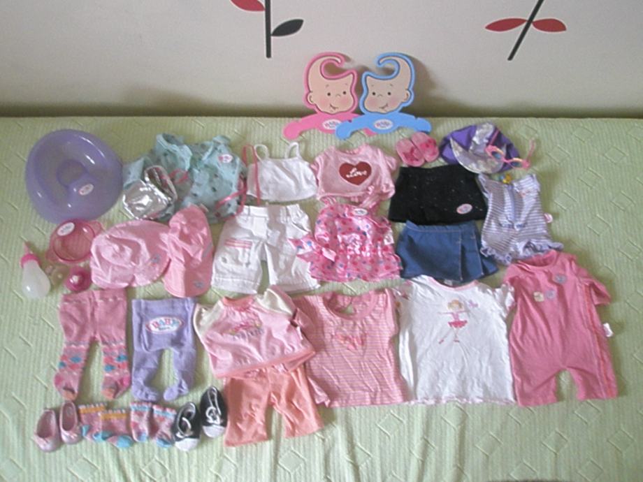 Baby Born+odjeća+nosiljka Gratis-baby born duda,bočica...