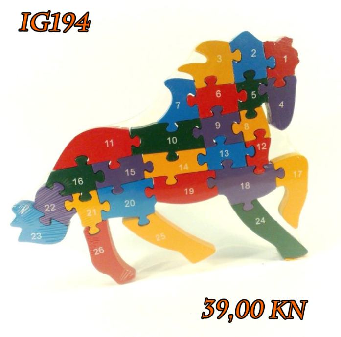 Drvene puzzle - konj IG194